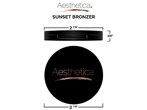 Aesthetica Sunset Bronzer Powder - Matte Bronzing Powder Makeup Contouring Powder - Vegan & Cruelty Free