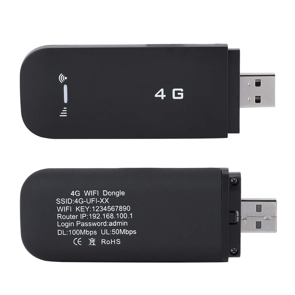 4G Router, 4G LTE USB Portable Smart Router Pocket Mobile Network Hotspot USB Modem Wireless with SIM Card Slot for Car Outdoor