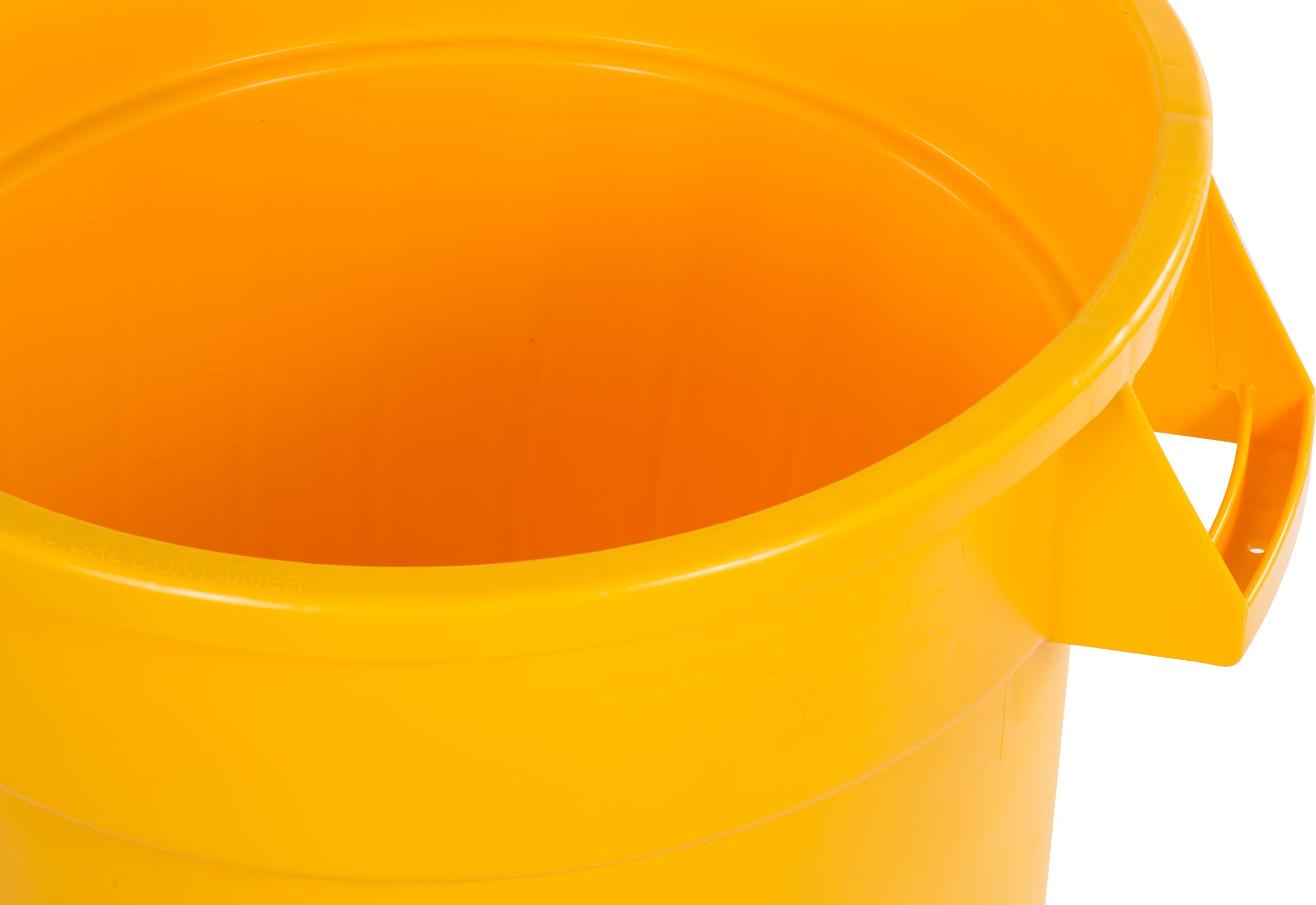 Carlisle FoodService Products 34102004 Bronco Round Waste Container Only, 20 Gallon, Yellow
