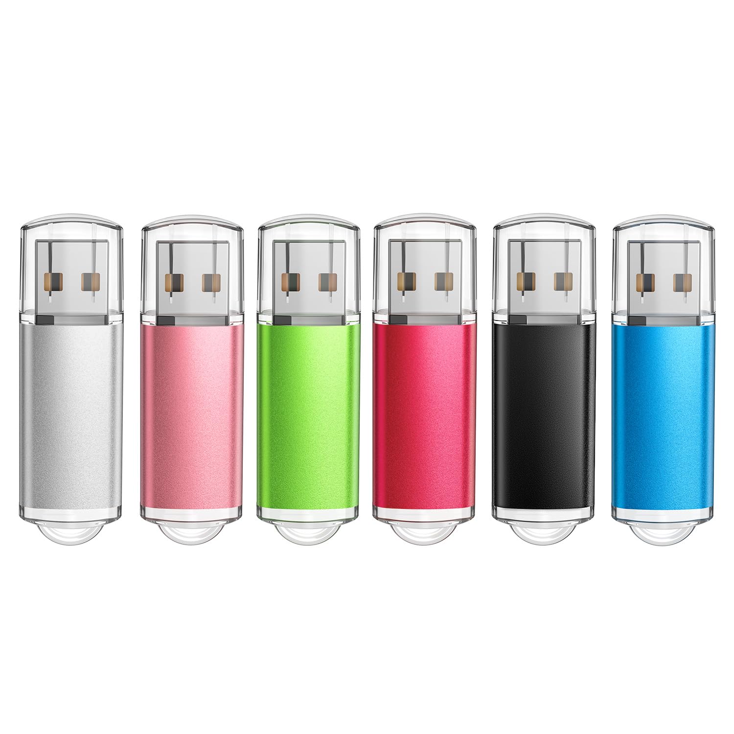 4GB USB 2.0 Stick 6 Pack, MONGERY Bulk USB Memory Flash Drive USB 2.0 Stick 4 GB Thumb Drive USB Drive with LED Indicator for Data Storage Jump Drive (4GB 6Pack Mixcolor)