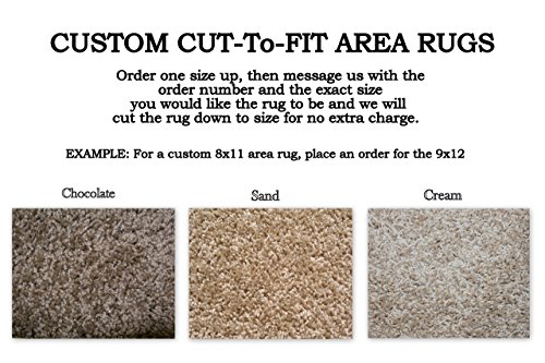 KOECKRITZ Custom Cut-to-Fit Area Rugs. Multiple Colors to Choose from. Great for Homes, Apartments or Dorm Rooms. Click for More Details on Custom Sizing Your Rug (3'x5', Sand)