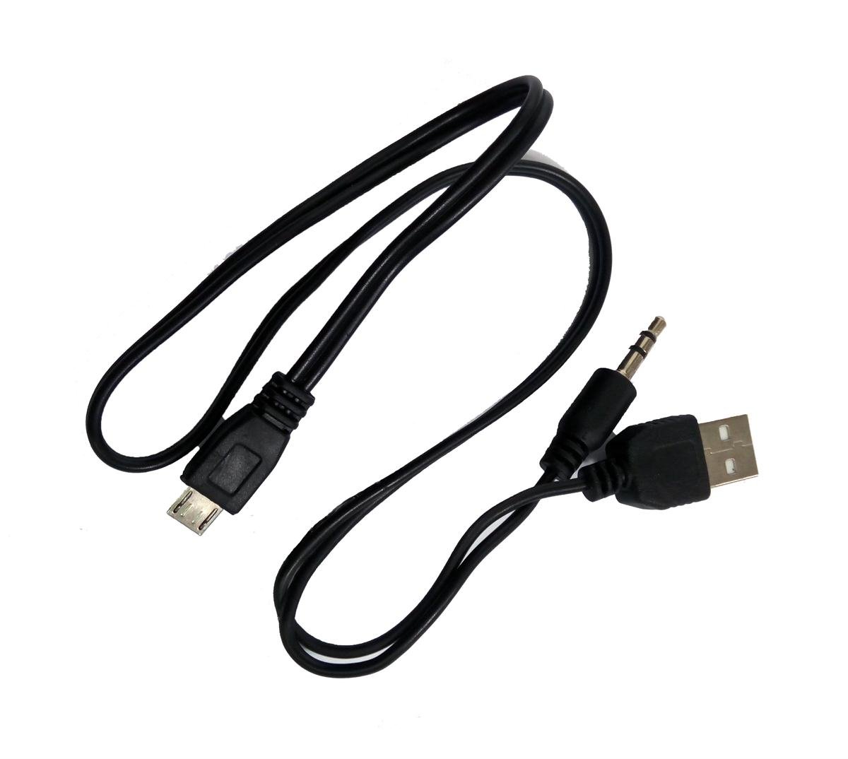 DEEIRAO 1x Micro USB 5pin to 3.5mm Audio Port Cable and USB-A Charge Cord for Bluetooth Speaker (Micro USB)