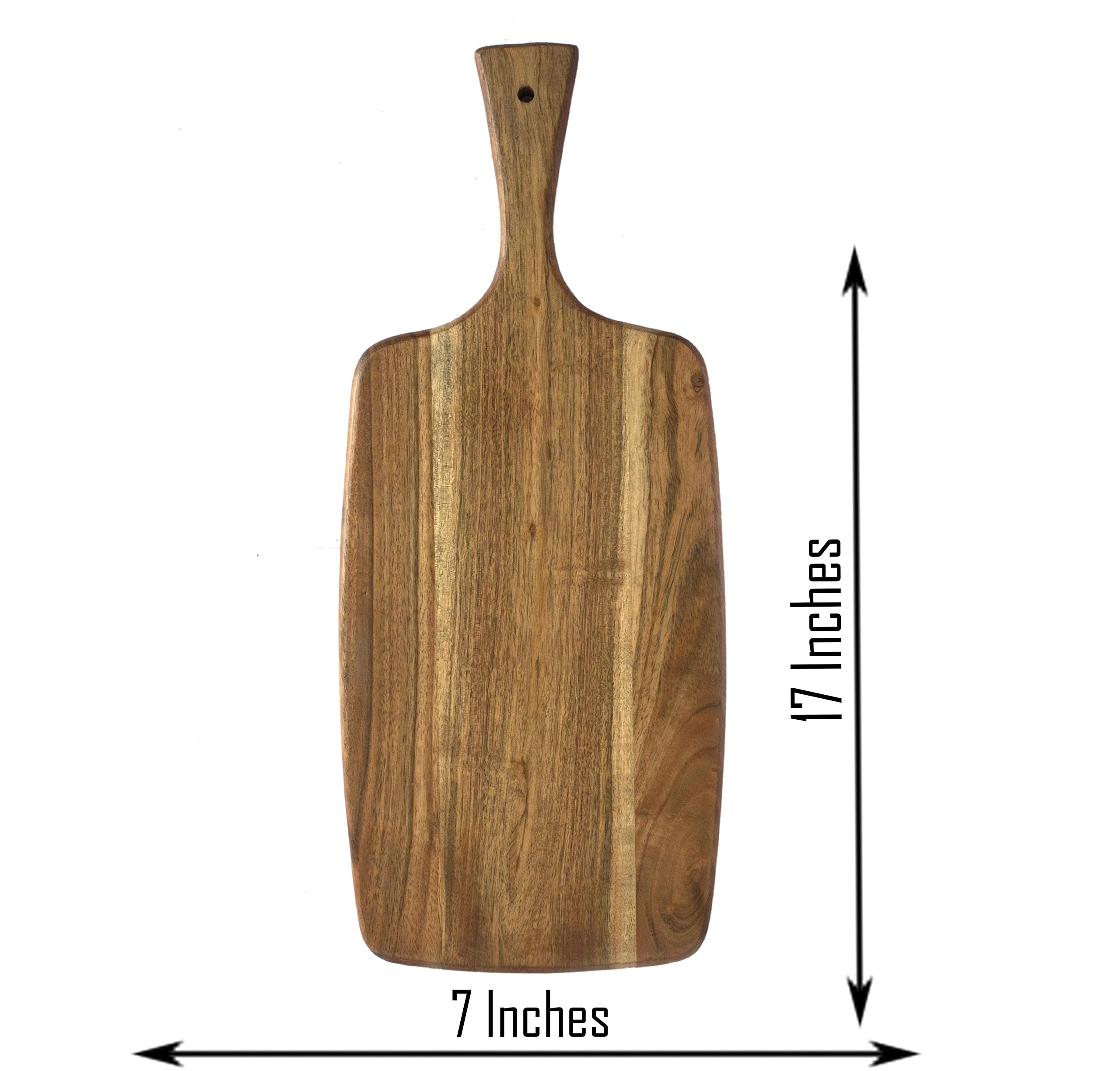 Affinity Decor Wood Cutting Board for Meat Bread Serving Board Charcuterie Board Cutting Board (Beige_17x7")