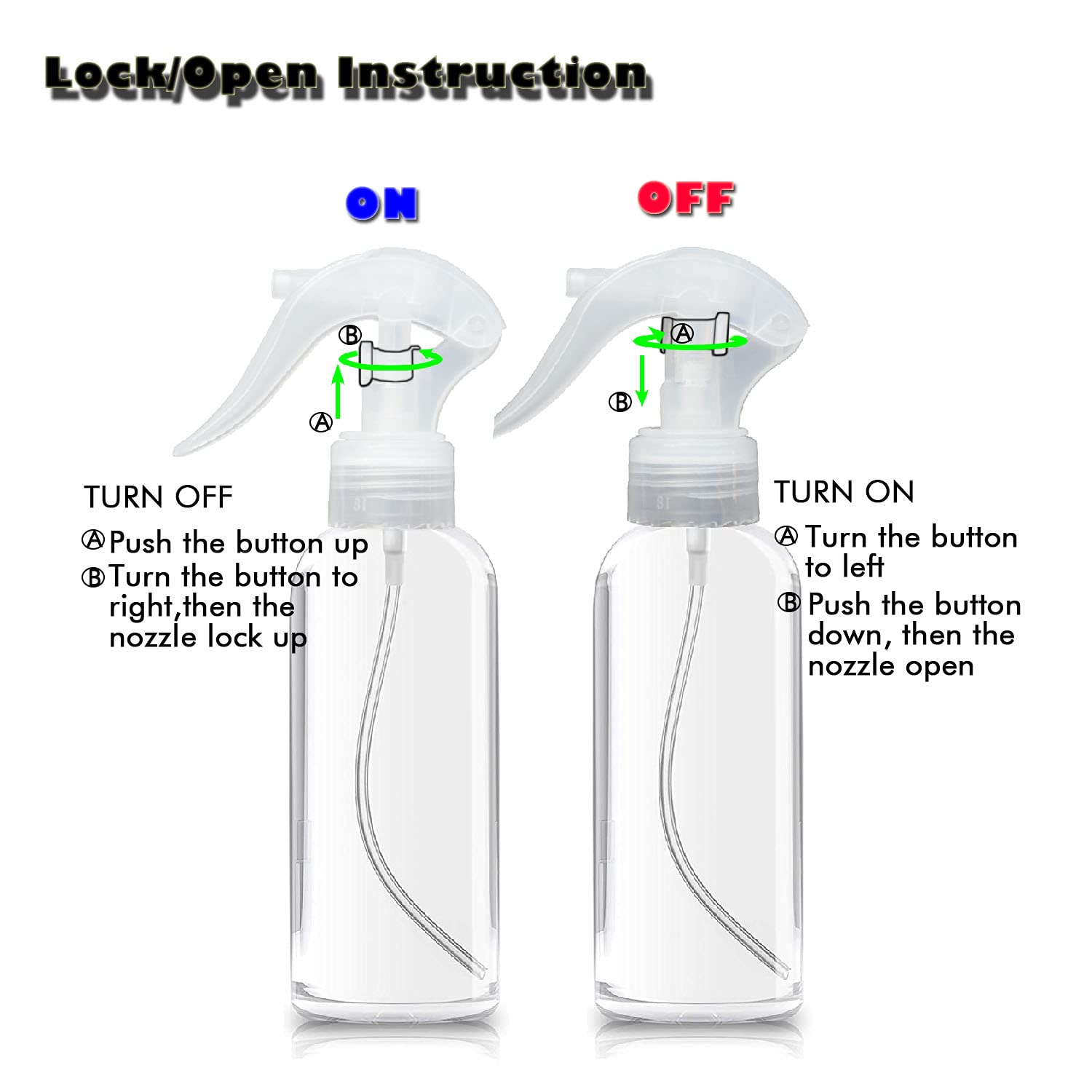 KwoKmarK Small Spray Bottles, Hair Spray Bottle 3.5oz/100ml Clear Plastic Fine Mist Travel Size Mini Empty Bottle Set Refillable Reusable Liquid Container for Essential Oils Water Squirt (4 Pack)