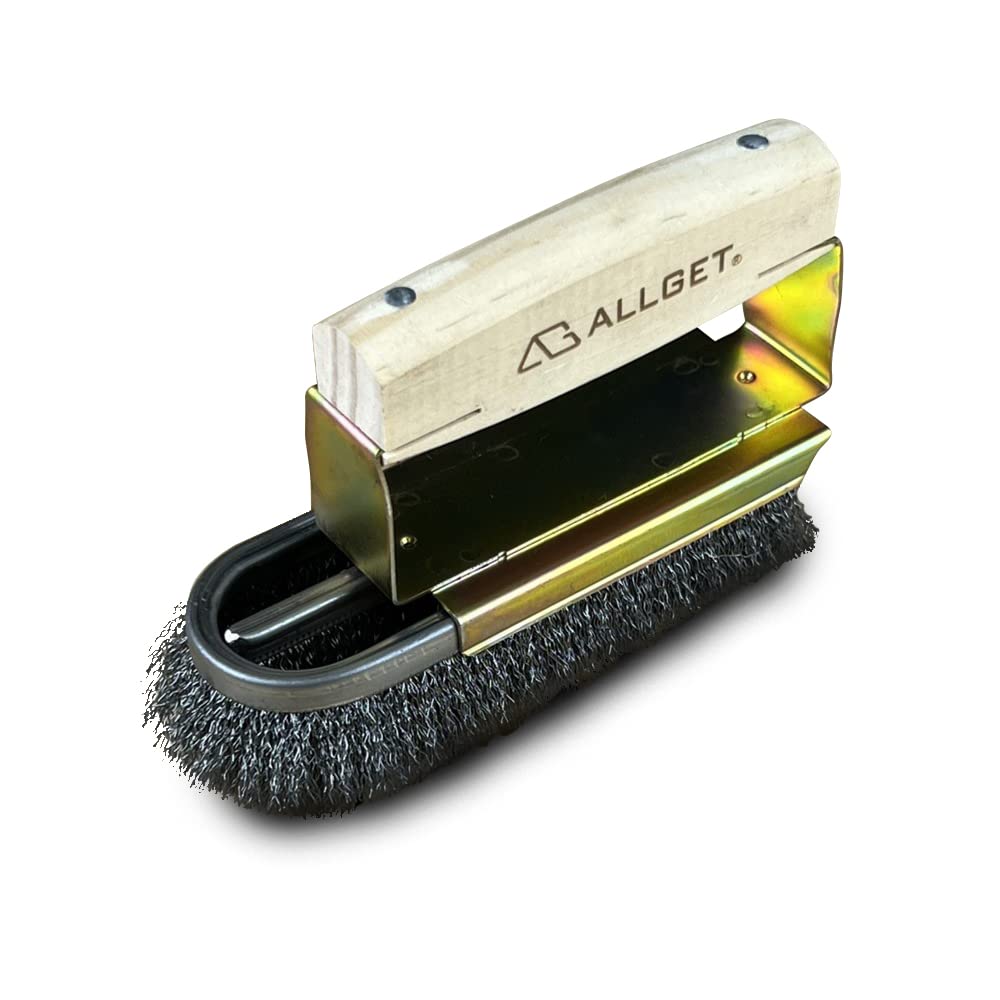 ALLGET Iron-Shaped Steel Wire Brush, high-Hardness Steel Wire Suitable for Heavy-Duty Cleaning, Rust Removal, Scraping, and polishing on Hard Surfaces.