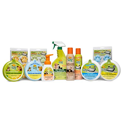 Citrus Magic Pet Odor Absorbing Solid Air Freshener for Home, Air Purifier, Fresh Citrus, Must have Pet Supplies, 8 Oz (Pack of 3)