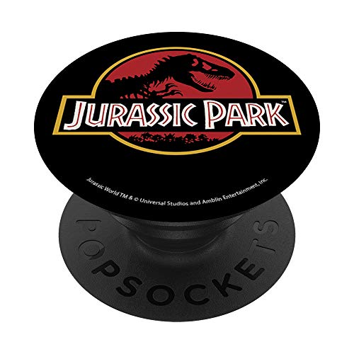 Jurassic Park Classic Logo T-Rex Skeleton PopSockets PopGrip: Swappable Grip for Phones & Tablets