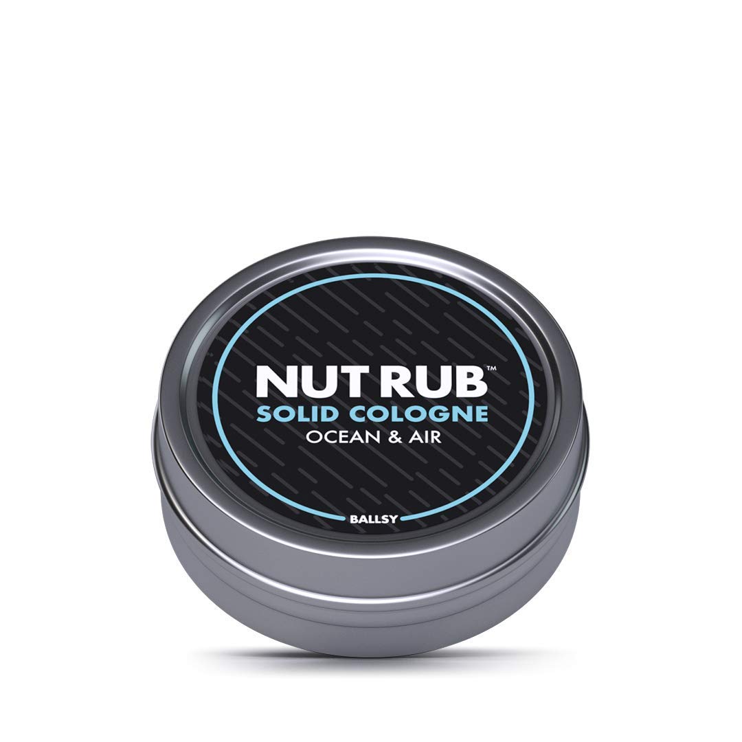 Ballsy Body & Groin Rub, Cologne for Everywhere, with Beeswax, Coconut and Sunflower Seed Oil, Ocean and Air .85 oz