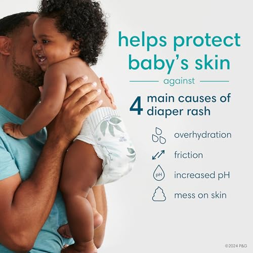 Pampers Baby Diapers - Pure Protection - Size 2, 120 Count, for up to 100% Leakproof, Premium Plant-based Skin Protection