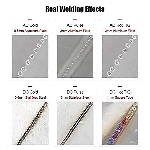ANDELI 110V/220V 200AMP Aluminum Tig Welder, AC/DC Tig Welder With Pulse Cold Welding Machine TIG-250PLS AC DC (Al SUIT)