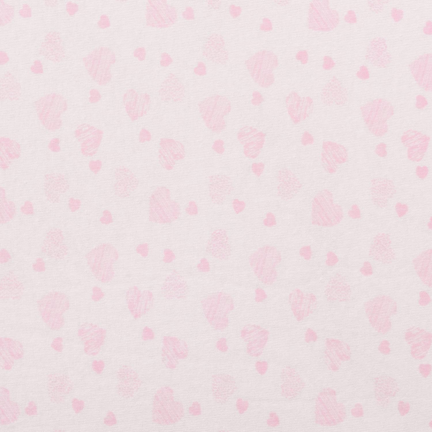 ATACA TEKSTIL 2 Pack 0 Cotton | Soft Breathable Crib Sheets | Baby & Toddler | Fitted Crib Sheet | Made in Turkey (Pink Hearts), 28x52x8 Inches