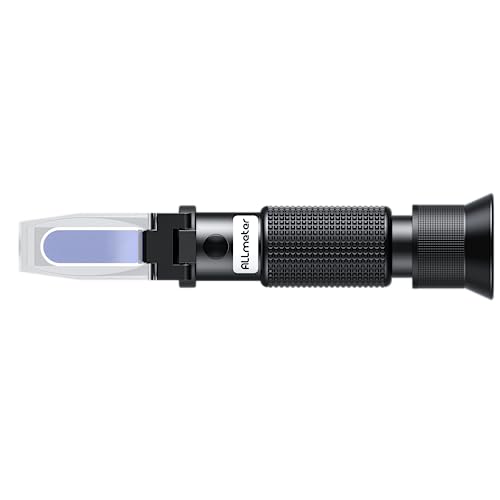 ALLmeter Grape Wine Refractometer Brix Alcohol Refractometer for Grape Wine Brewing Measure Sugar Content & Predict Alcohol Degree Dual Scale of 0-40% Brix & 0-25% vol Alcohol for Brewing Winemaking