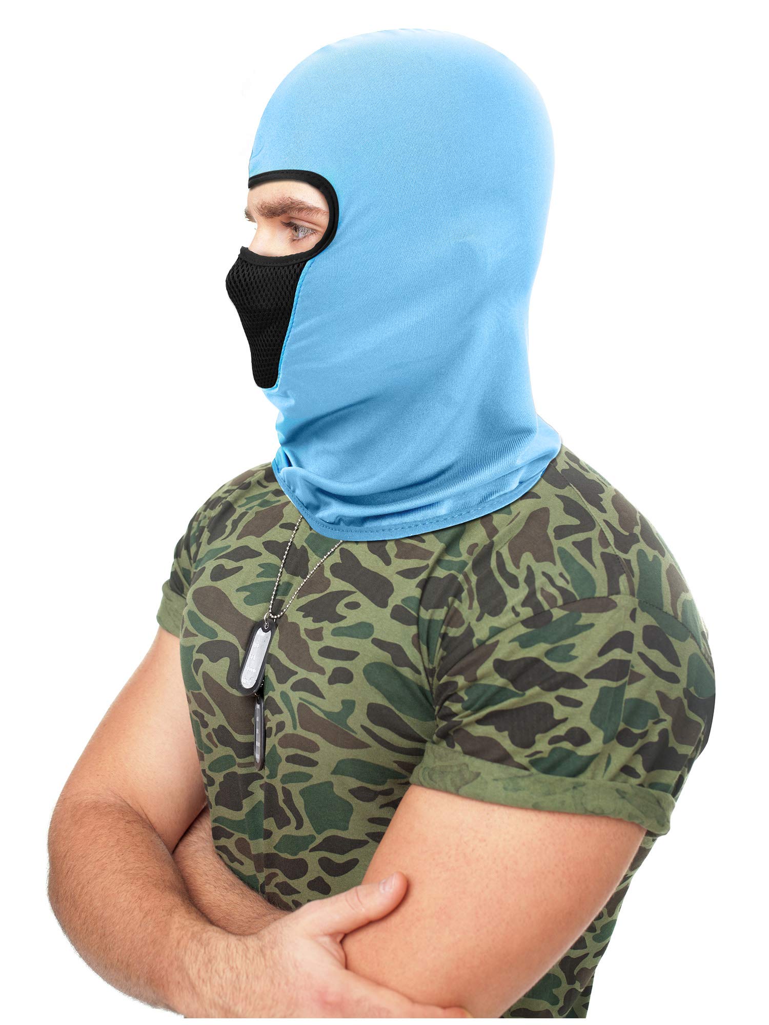 6 Pieces Balaclava Sun Face Mask Motorcycle Mask Windproof Camouflage Fishing Cap Face Cover for Dust Protection (Multicoloured)