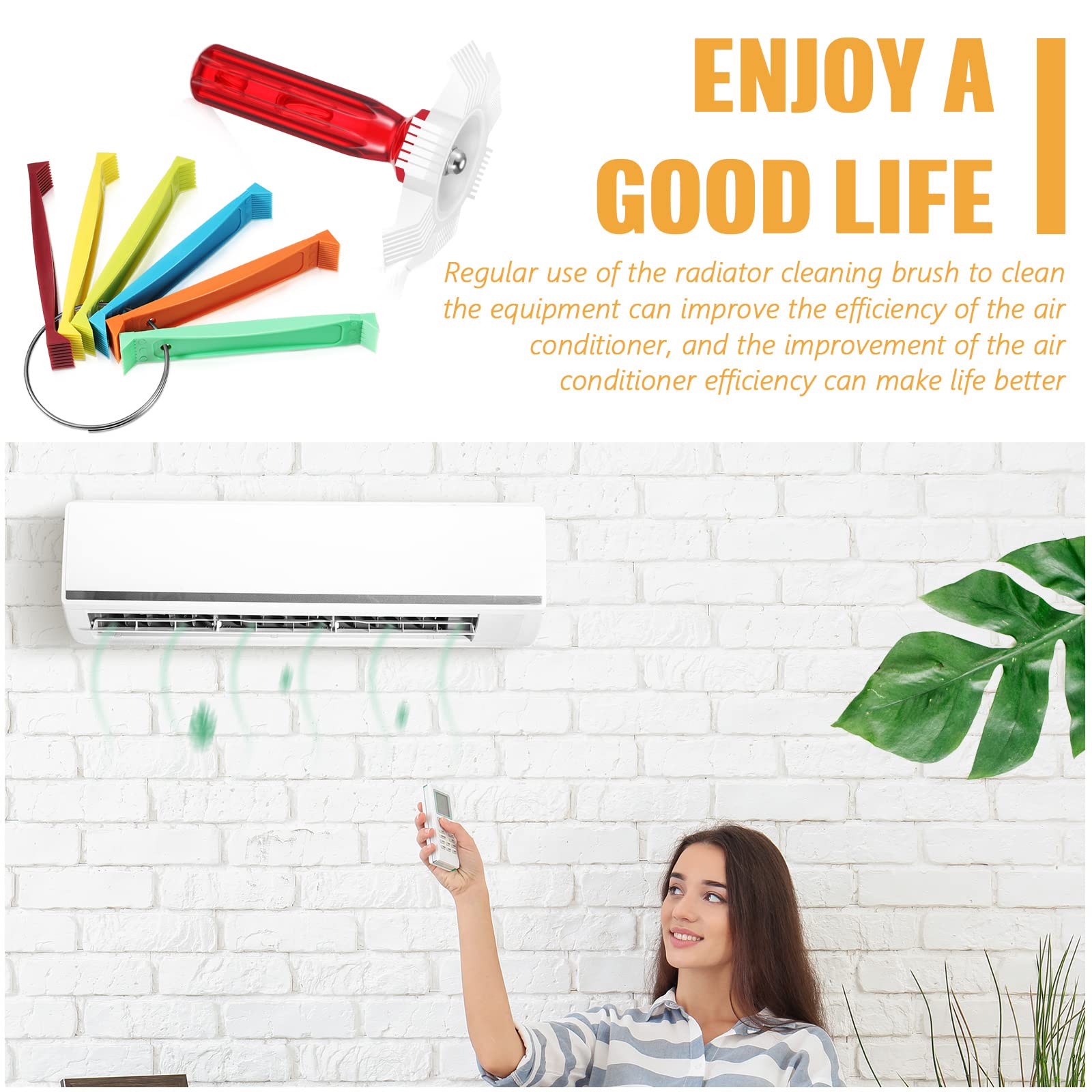 CHENGU Air Conditioner Cleaning Tools, 2 Pieces Fin Straightener Comb and Whisk Fin Comb Set for Condenser and Evaporator Coil Repair