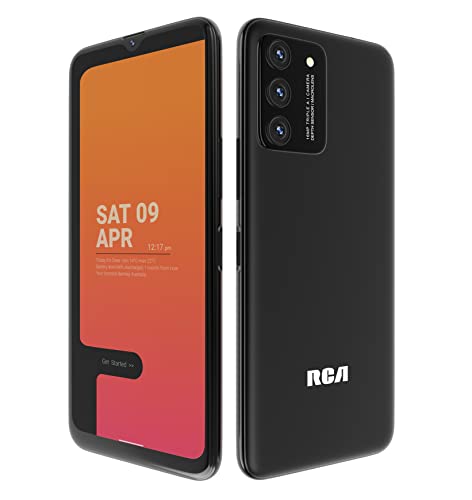RCA Reno Max | 6.5β HD+ Brightness Boost Display | 64GB + 4GB RAM | 4G LTE Unlocked Smartphone | Android 12 | Octa Core Processor | 16MP Triple Camera | 4000 mAh Battery | Black | T-Mobile