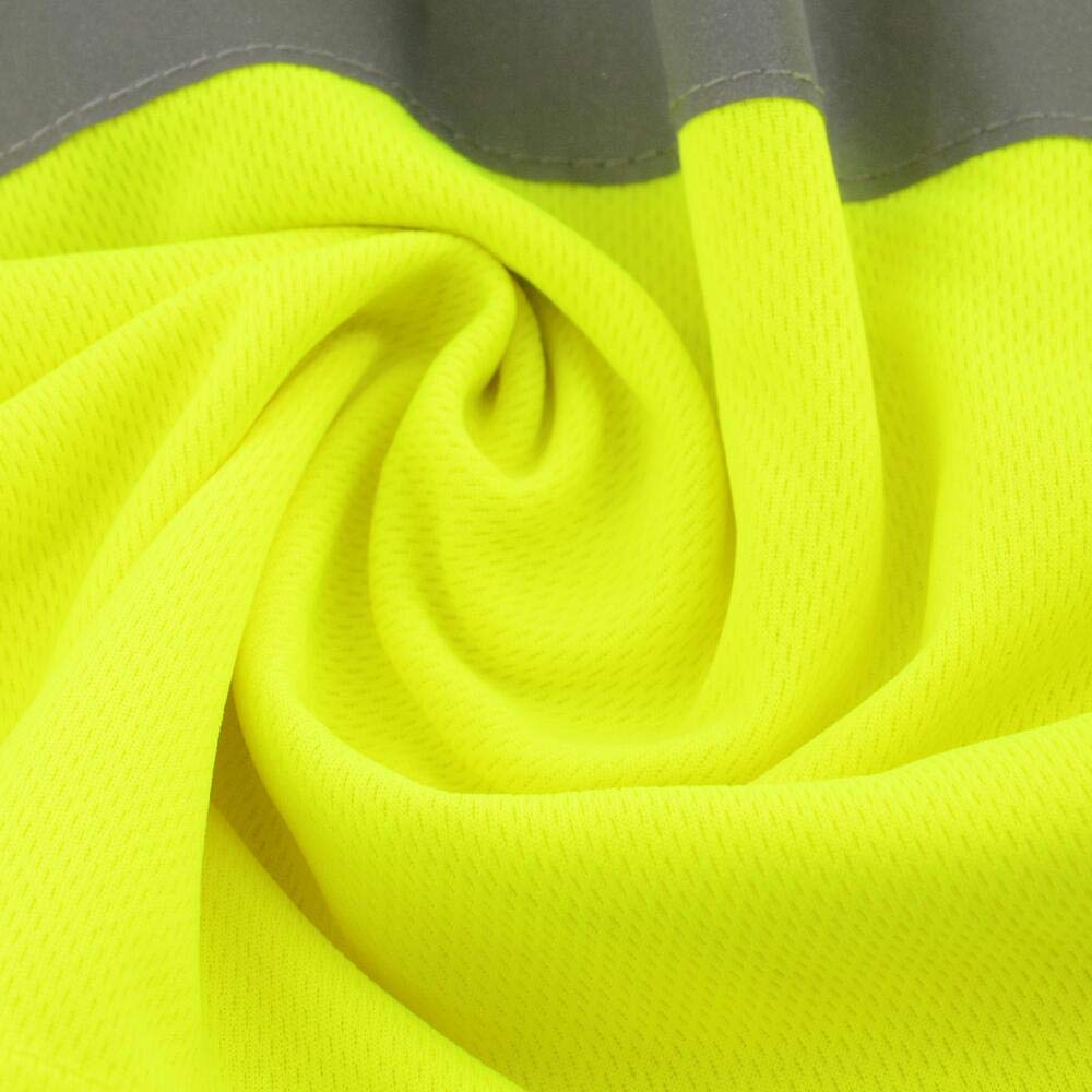 SMASYS Safety Polo Shirt High Visibility - Reflective Shirt Short Sleeve ANSI Standards Construction Work Wear for Men and Women (Yellow, 2XL)