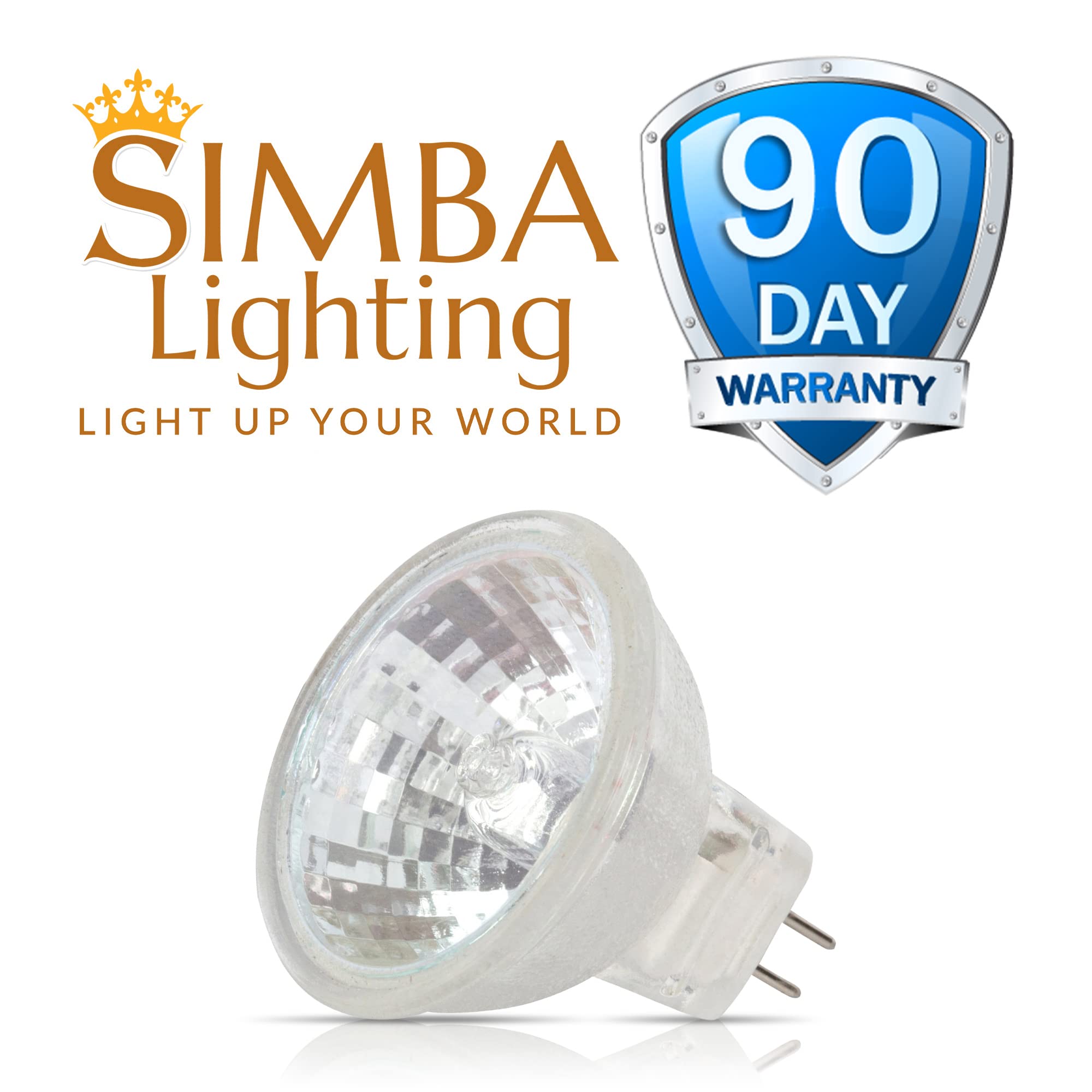 Simba Lighting 10 Watt 12 Volt MR11 Halogen Spotlight Bulbs (6 Pack) 2-Pin 110lm 30° Beam Angle for Accent, Track Light, and Fiber Optics, GU4 Bi-Pin Base, Glass Cover, Warm White 2700K Dimmable