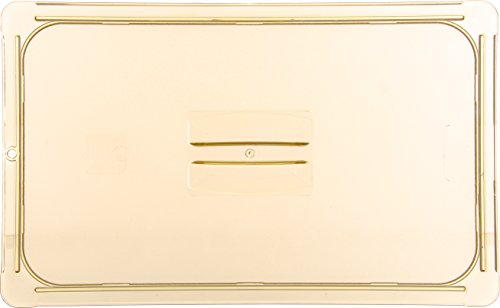 Carlisle FoodService Products 10410U13 StorPlus High Heat Universal Handled Food Pan Lid, Full Size, Amber