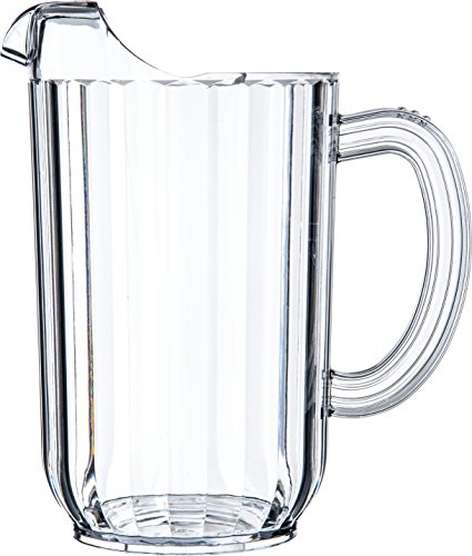 Carlisle FoodService Products Plastic Pitcher, 48 Ounces, Clear