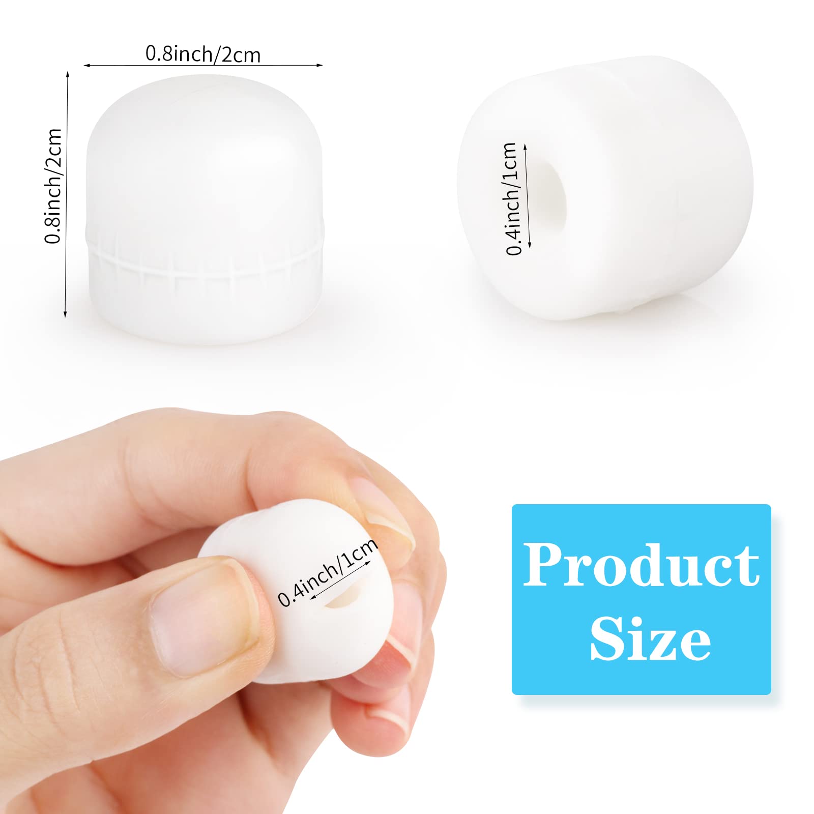 6 Pack Toothpaste Cap, Fowecelt Self Closing Toothpaste Squeezer Dispenser for Kids and Adults (White)