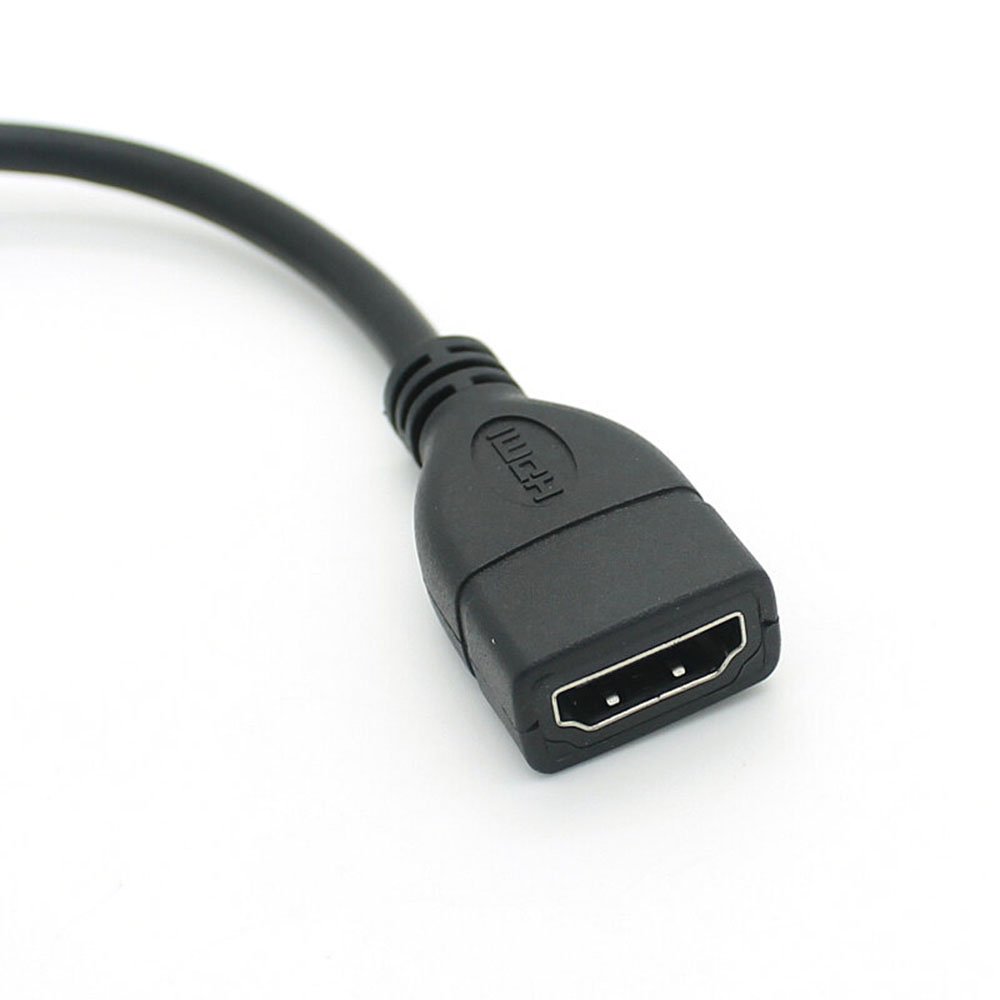 Tivid 15CM Mini hdmi 90 Degree Adapter Mini hdmi Right Angle Male to HDMI Female Cable Adapter Connector Support 1080P Full HD, 3D (0.15m, Downward Angle).