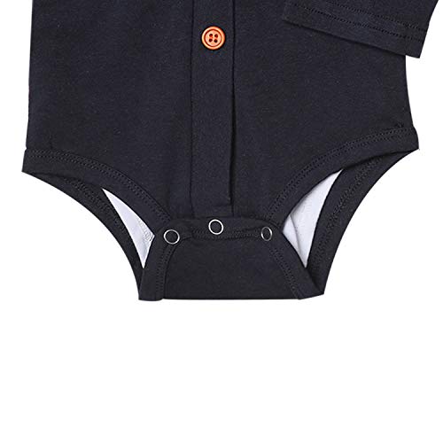 My First Valentines Day Baby Boy Outfit Long Sleeve Rompers Heart Printed Pants 3PC Set 3-6 Months Navy Blue