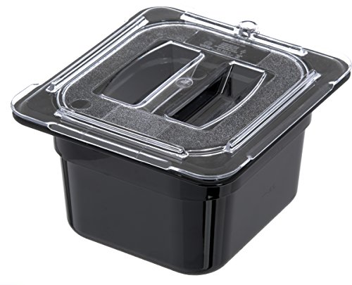 Carlisle FoodService Products 3068403-E Plastic Food Pan, 1/6 Size, 4 Inches Deep, Black