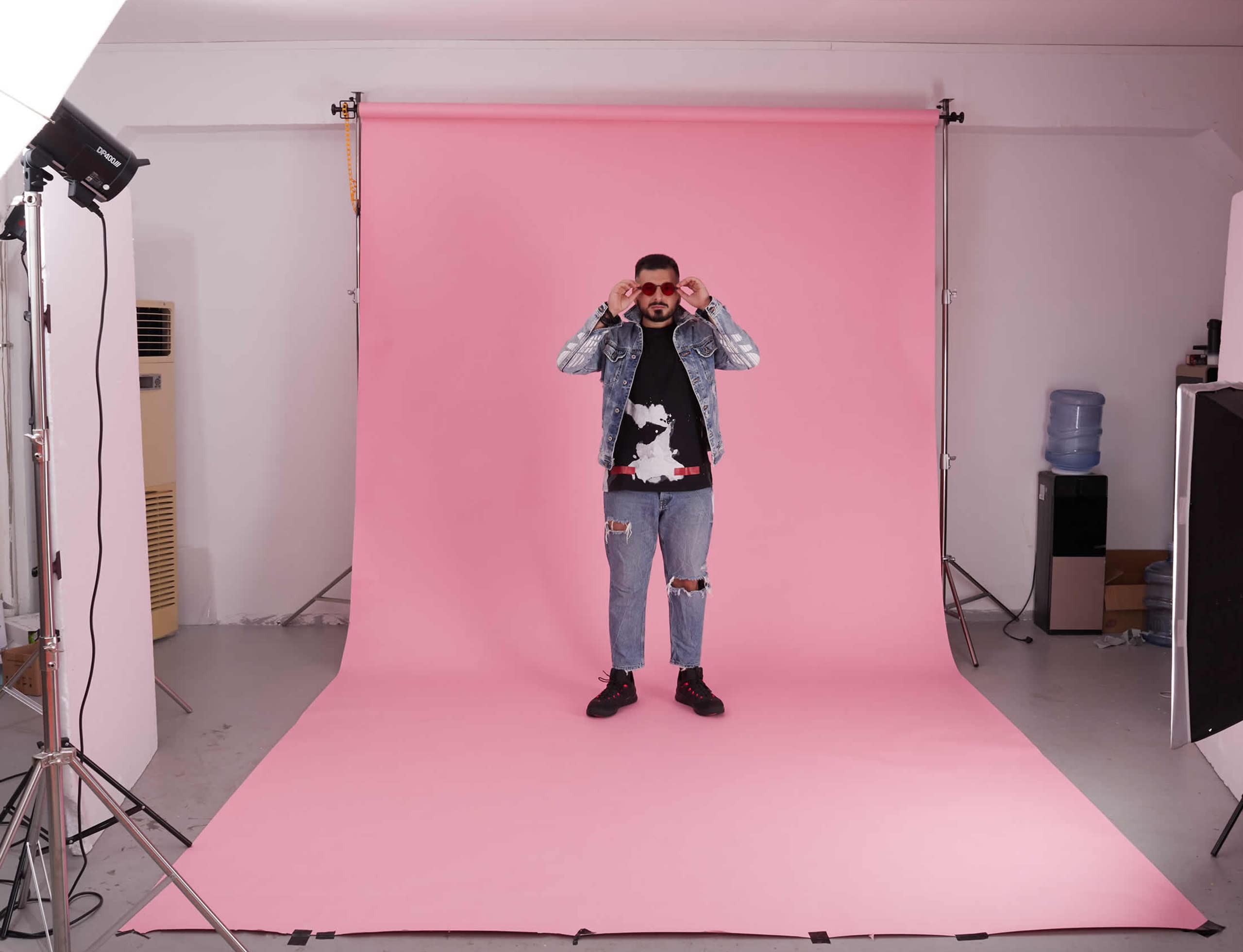 Huamei Seamless Photography Background Paper, Photo Backdrop Paper (8.9x36 Feet, #17 Carnation Pink)
