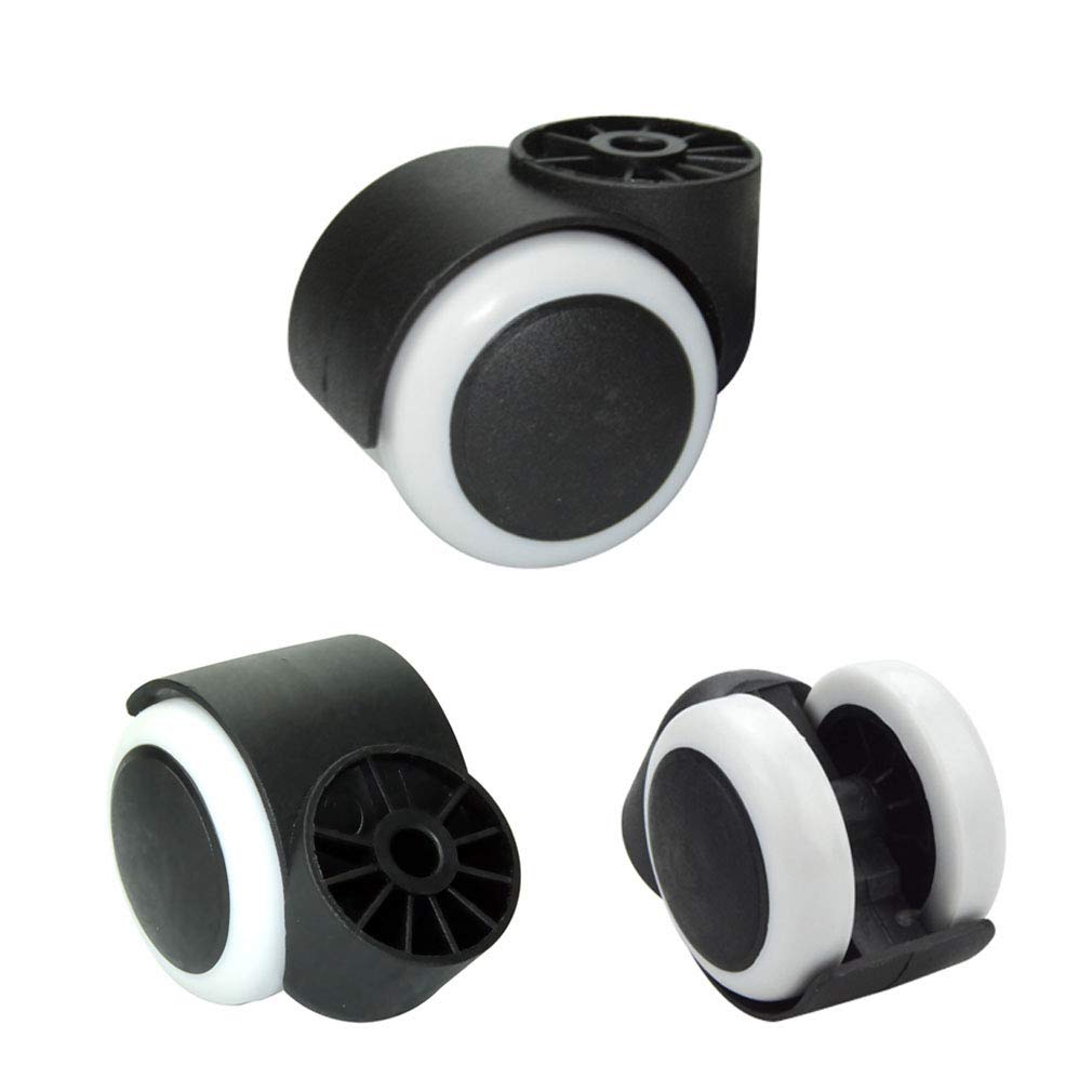 KDDEON Set of 5 Caster Wheels,M8 Rodless Casters,2in/50mm Swivel Castor,Furniture Caster,Office Chair Caster Wheels,125kg Load Capacity,Easy to Install