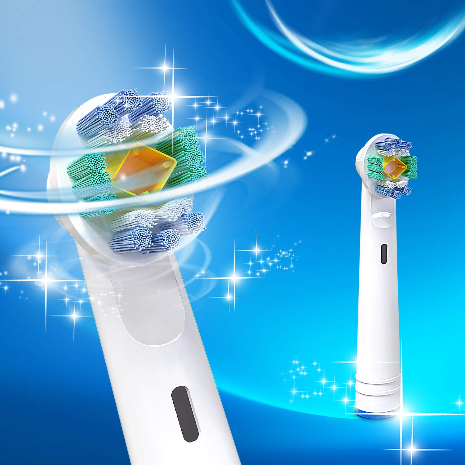 Replacement Brush Heads for Oral B Electric Toothbrush, Compatible with Pro Genius and Smart Series, Including 4 Floss, 4 Cross, 4 Precision & 4 Whitening Brush Heads (16 pcs)…