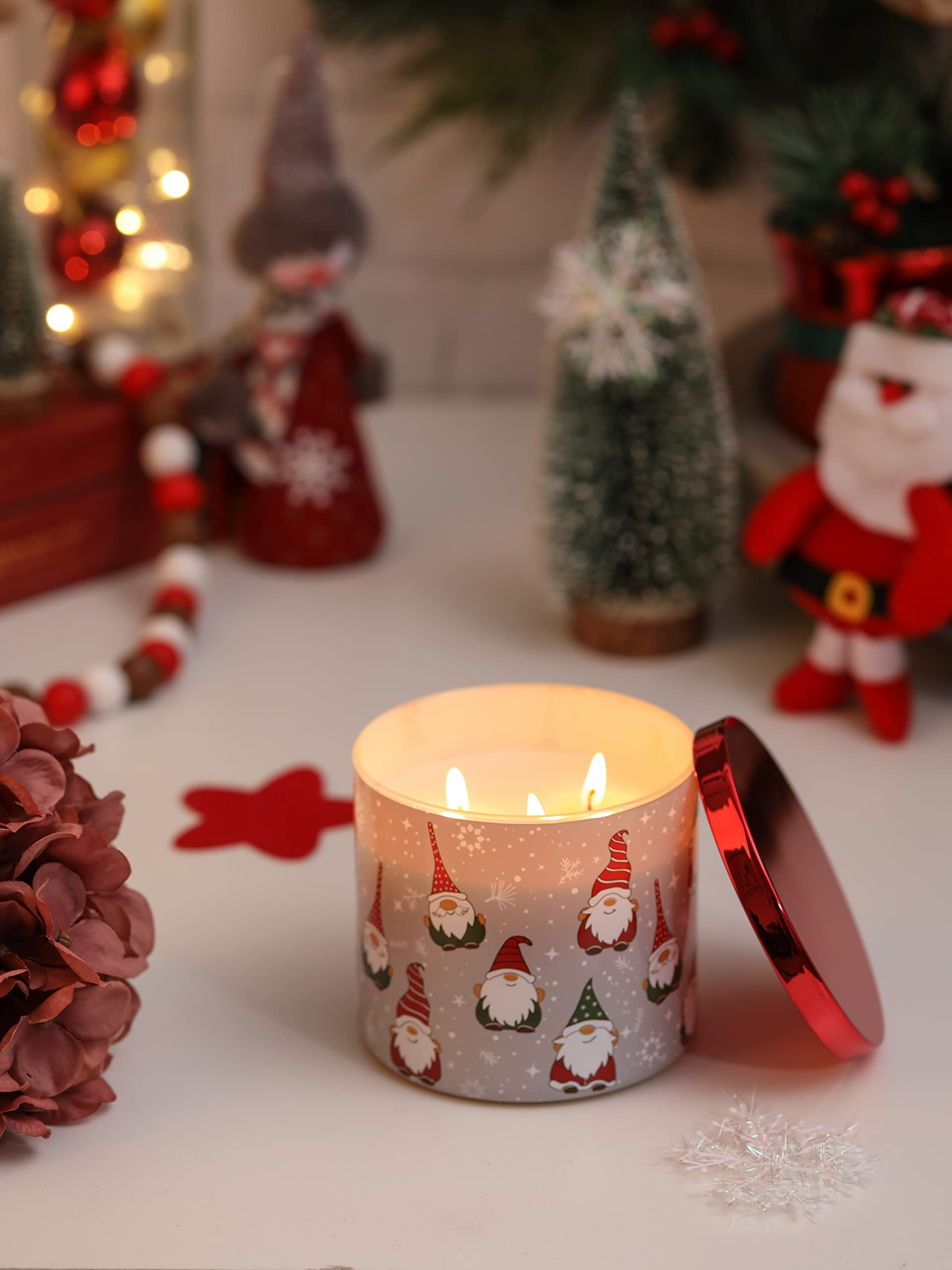 Christmas Candle, Xmas Cookies Scented Candle, Large 3 Wicks, 14 oz