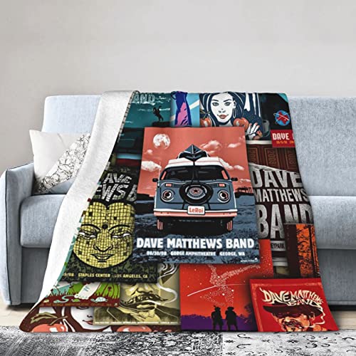 American Dave Rock Matthews Band Blanket Throw, Ultra-Soft Fleece Flannel Blanket Lightweight Throw Blankets for Couch Sofa Living Room for Kids Adults 50"X40"