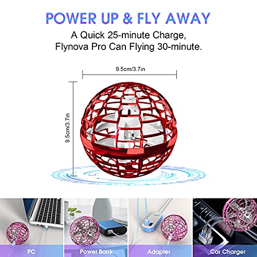 ATHLERIA Pro Hand Operated Drone with Magic Controller for Kids Adults - Hand Controlled Helicopter Flying Ball with 360° Rotating and RGB Lights - Mini Drone Interactive Toys Indoor Outdoor