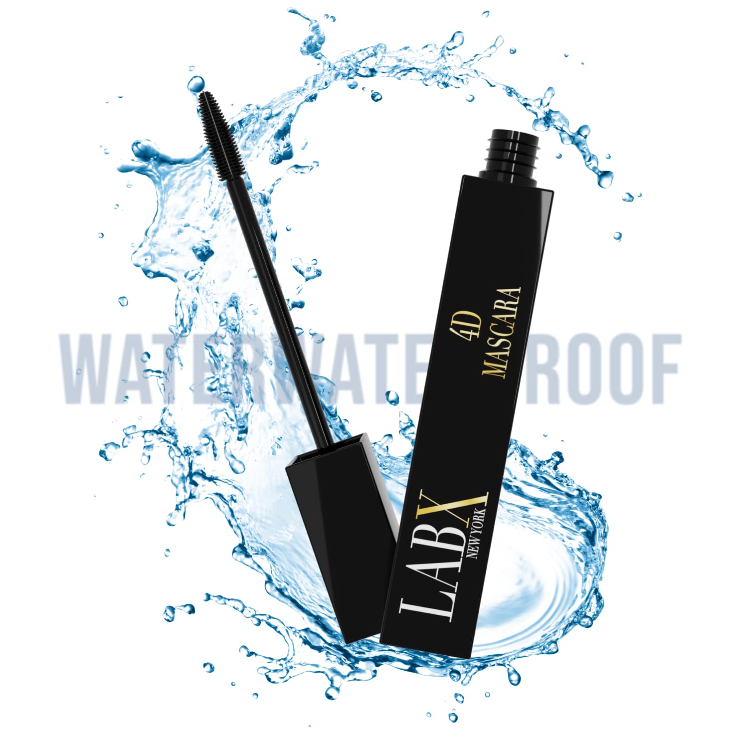4D Waterproof Mascara β False Lash Effect, Lengthening & Volumizing β Carbon Black, 8 mL