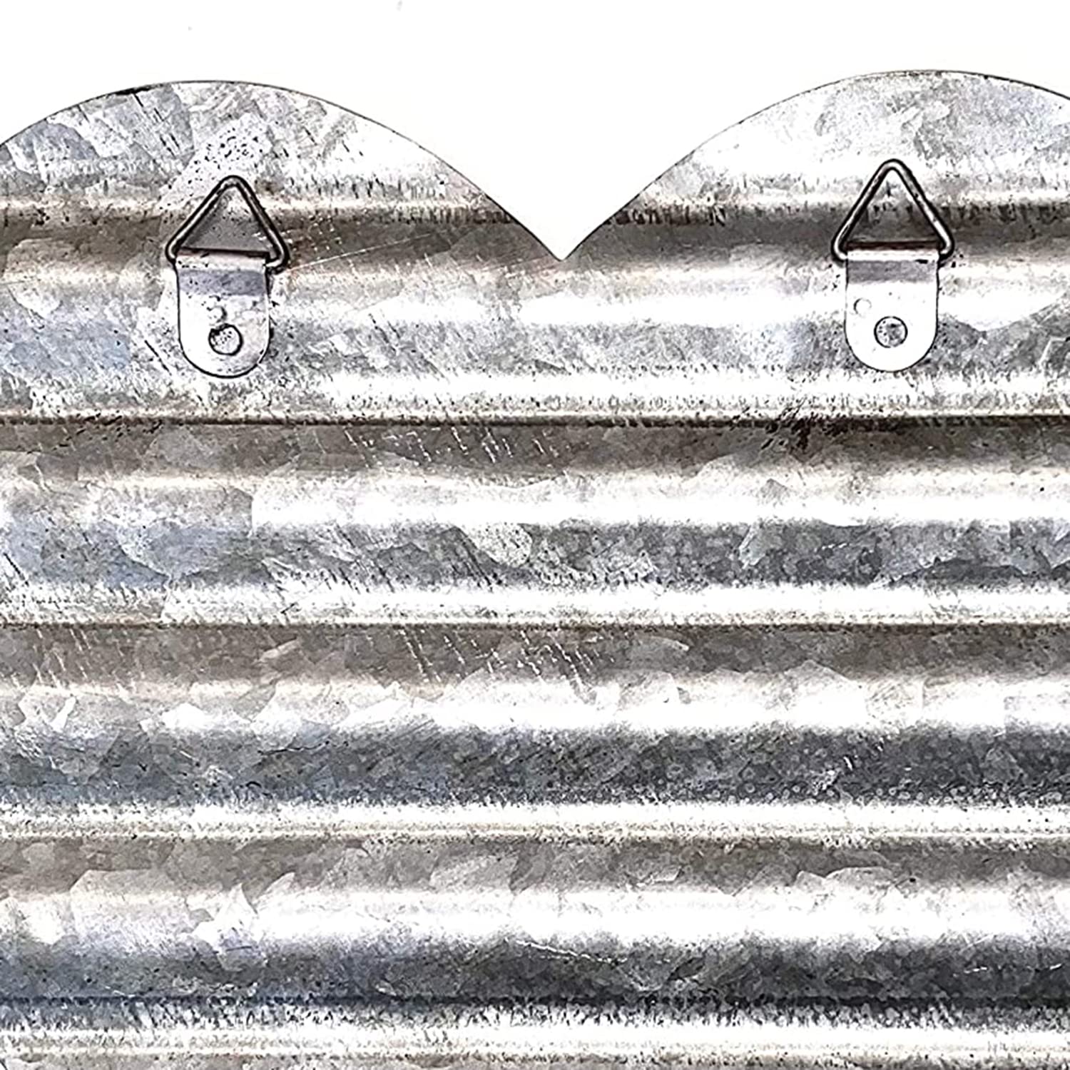 COLLECTIVE HOME - Metal Heart Wall Decor, Galvanized Steel Decorations, Rustic Hanging for Wedding Valentine‘s Day Party