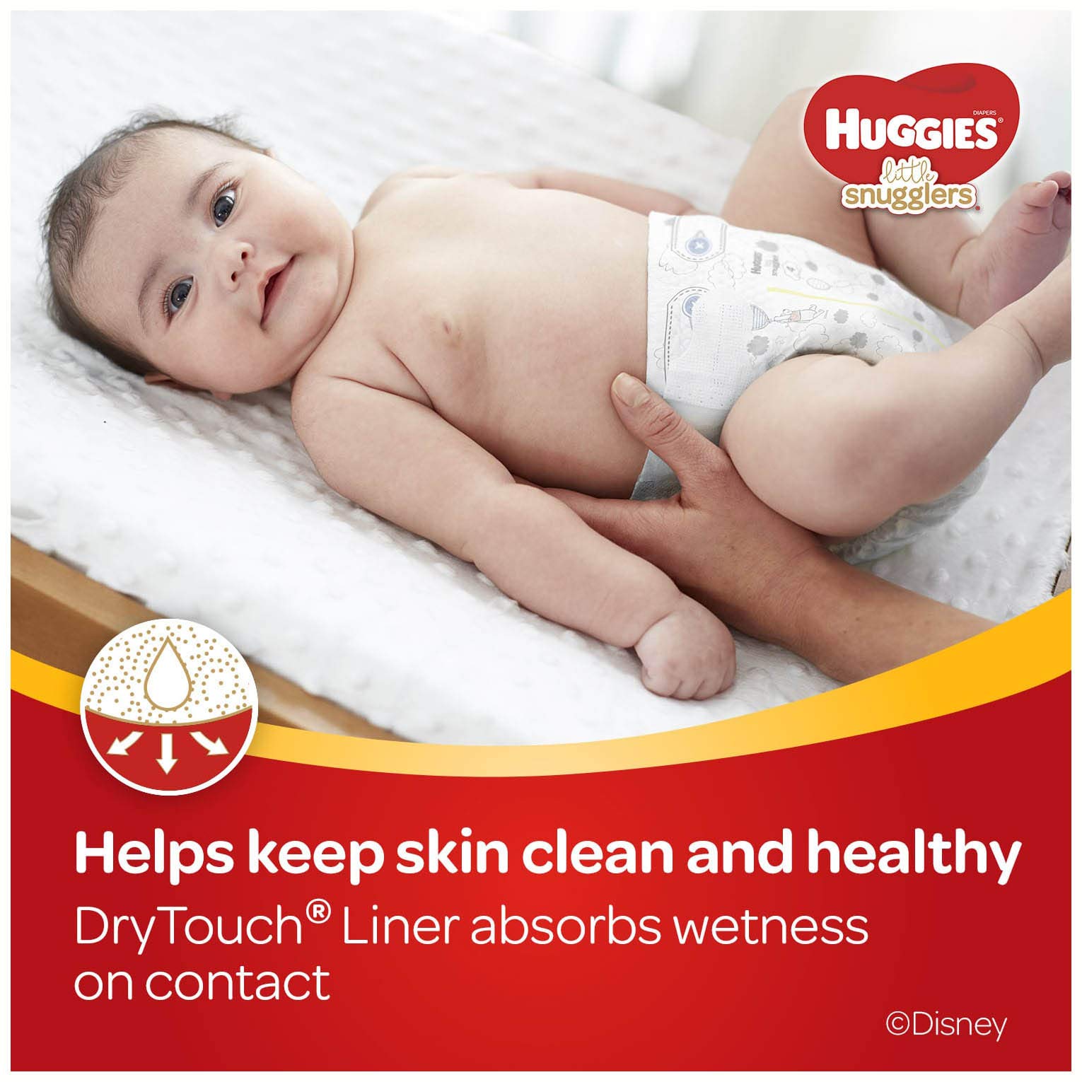 Huggies Little Snugglers Baby Diapers, Size 3, 62 Ct