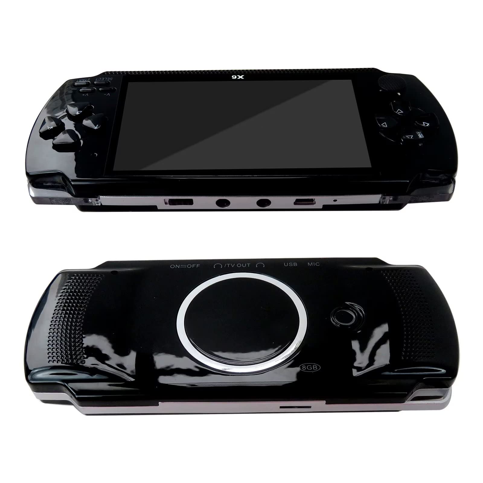 4.3'' Portable Retro Handheld Game Console Video Game 8GB 128-Bit Built-in 10000+Games(Black), US Ship