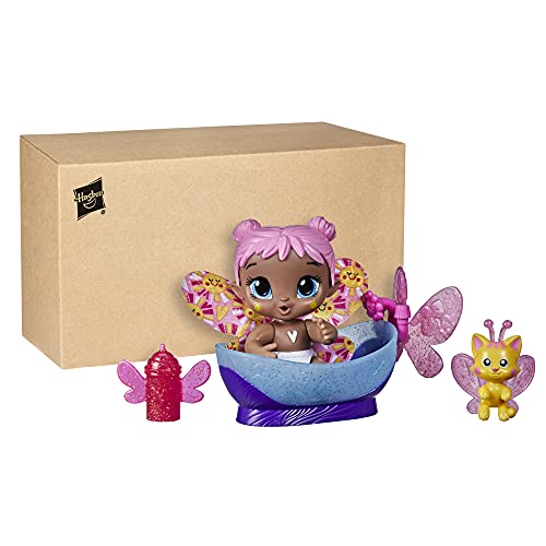 Baby Alive Glo Pixies Minis Doll, Bubble Sunny, Glow-in-The-Dark Doll for Kids Ages 3 and Up, 3.75-Inch Pixie Toy with Surprise Friend
