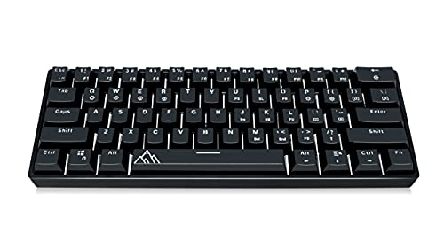 ASCENY GK61 - Hot-Swappable 60% Mechanical Keyboard with Extra Colorful Keycaps, RGB Lights, Spill Proof, Optical Switches (Gateron Blue)