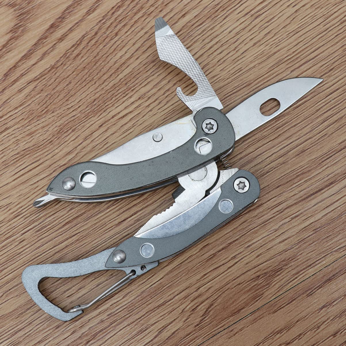 3pcs Foldable Portable Hand Fishing Pocket Outdoor Grey+ silver Multitool Screwdriver Dark Pliers