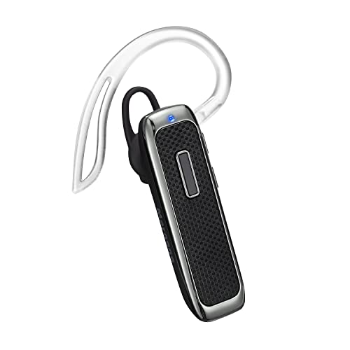 Marnana Bluetooth Headset, Wireless Bluetooth Earpiece with 18 Hours Playtime and Noise Cancelling Mic, Ultralight Earphone Hands-Free for iPhone iPad Tablet Samsung Android Cell Phone Call - Black