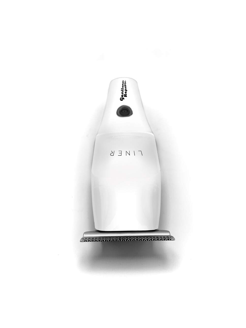 Gentlemen Republic Liner Professional Trimmer - 120 Minutes Runtime, Magnetic Linear Motor, Cordless Quiet Hair Trimmer for Barbers and Stylists with Black Diamond Carbon DLC Blade, White