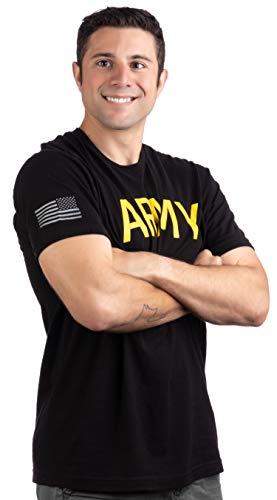 Army PT Style Shirt | U.S. Military Physical Training Infantry Workout T-Shirt-(BlackCot,XL)