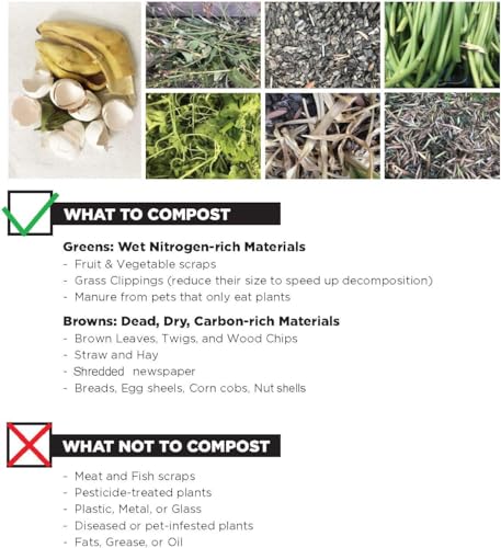 MaxWorks 50891 Compost Tumbler Bin Composter Dual Chamber 42 Gallon, Bundled with Gloves
