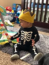 LDDCX Baby Birthday Party Crown Headband Hat, Knitted Hat Warm Beanie Cap.(LDZ28) (Yellow)