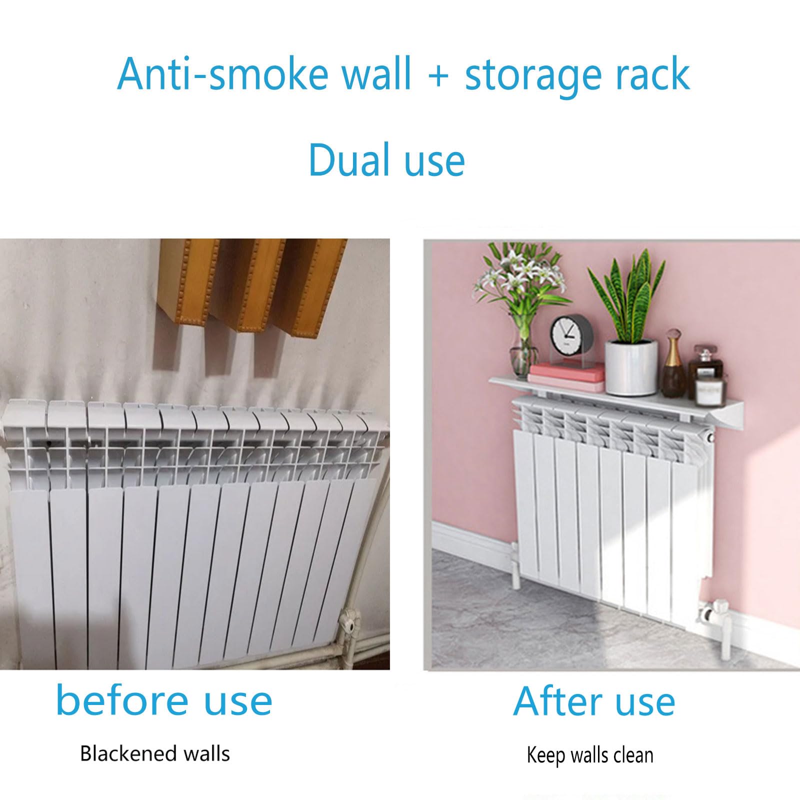 AHDFY Radiator Cover,Radiator Shelf White,Heating Hide-Out Cover, No Drilling Required,Modern Cabinet Top,Universal Radiator Shelf Bracket,for Living Room Bedroom Hallway Decor Display Heater,85cm