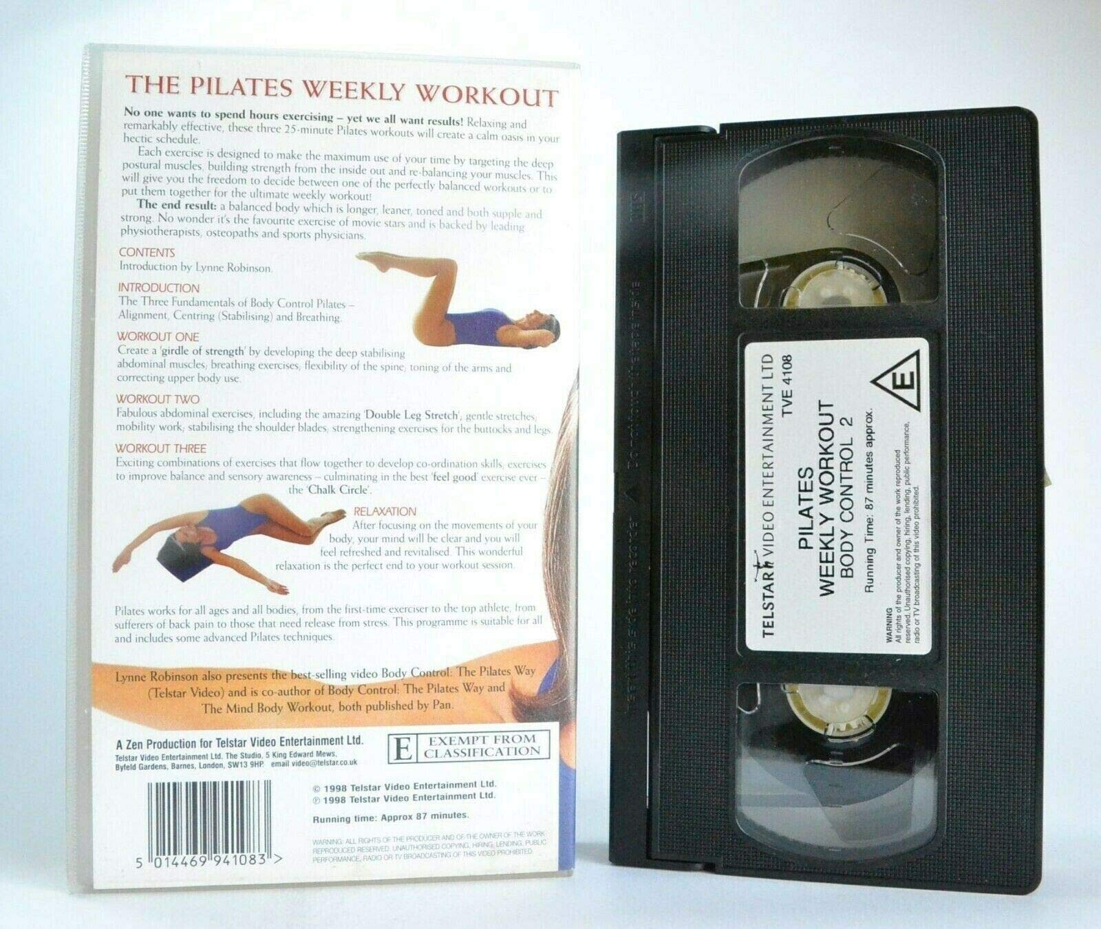 Body Control 2: Pilates Weekly Workout - By Lynne Robinson - Fitness - Pal VHS