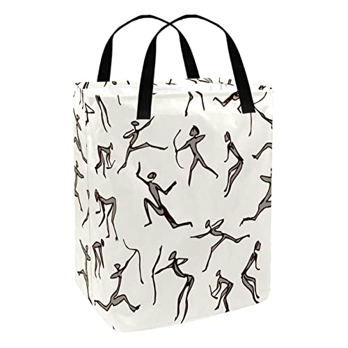 Archery Man Print Collapsible Laundry Hamper, 60L Waterproof Laundry Baskets Washing Bin Clothes Toys Storage for Dorm Bathroom Bedroom