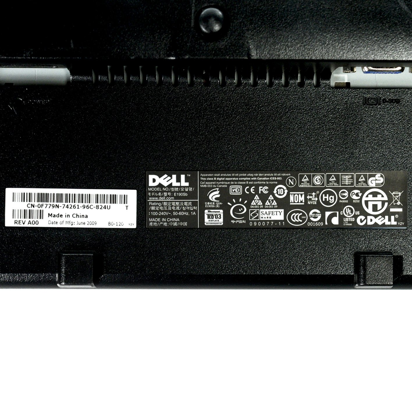 Dell E190S 19" Inch Flat Panel Screen LCD Monitor
