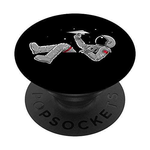 Relaxing Astronaut Throwing Paper Airplanes PopSockets PopGrip: Swappable Grip for Phones & Tablets